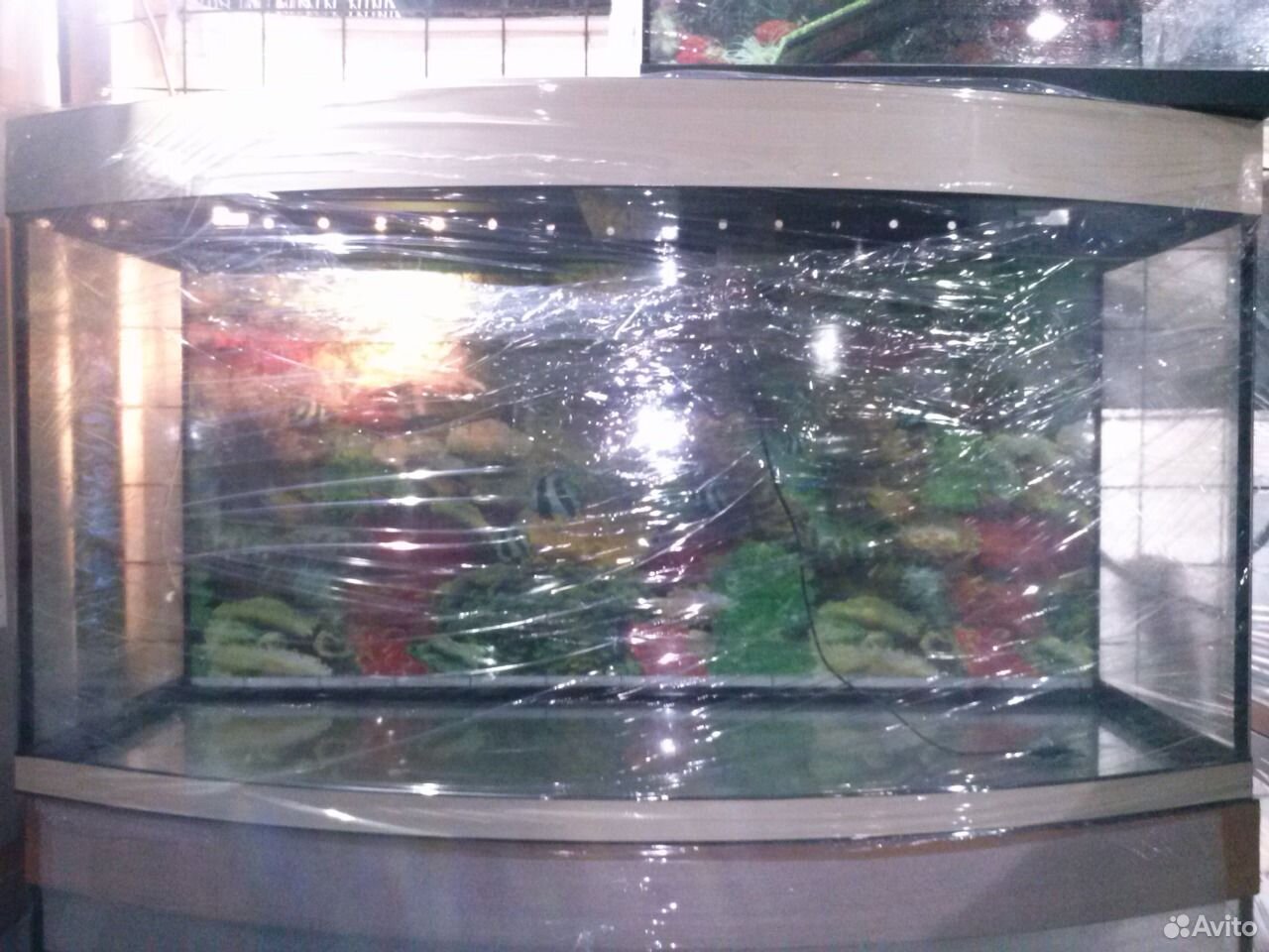 Панорам. 300л+ свет+ тумба+ мощн. внешний фильтр j