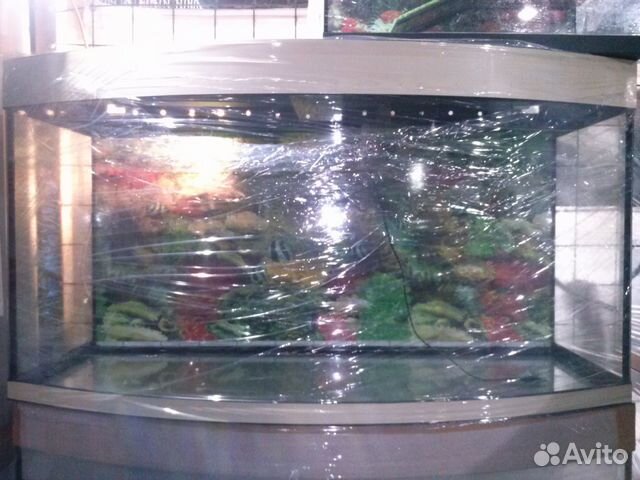 Панорам. 300л+ свет+ тумба+ мощн. внешний фильтр j