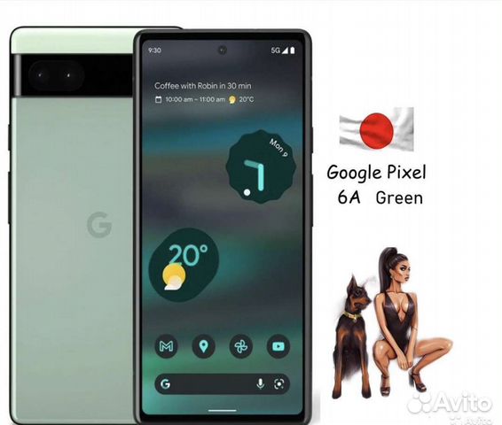 Смартфон Google Pixel 6A 6/128Gb Sage Зеленый — продать на Auction.ru ...