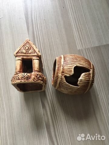 Домик и бочка для аквариума